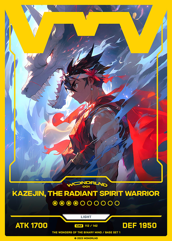 Kazejin, The Radiant Spirit Warrior | WONDRLND Trading Card Game