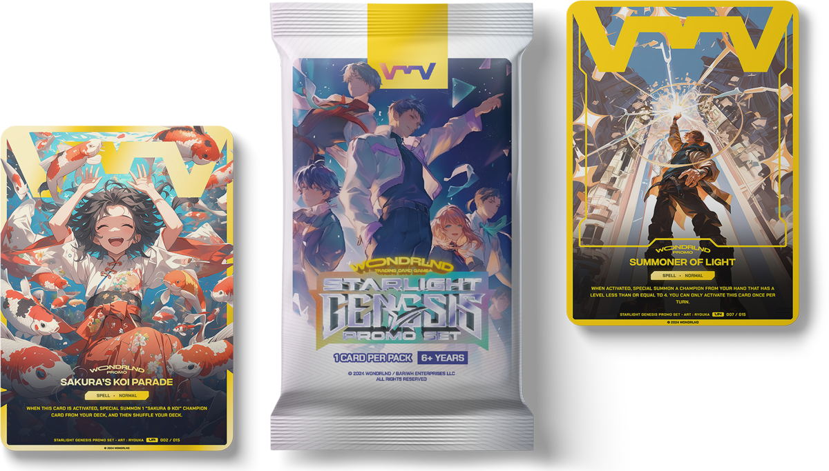 Starlight Genesis Promo Set | WONDRLND Trading Card Game